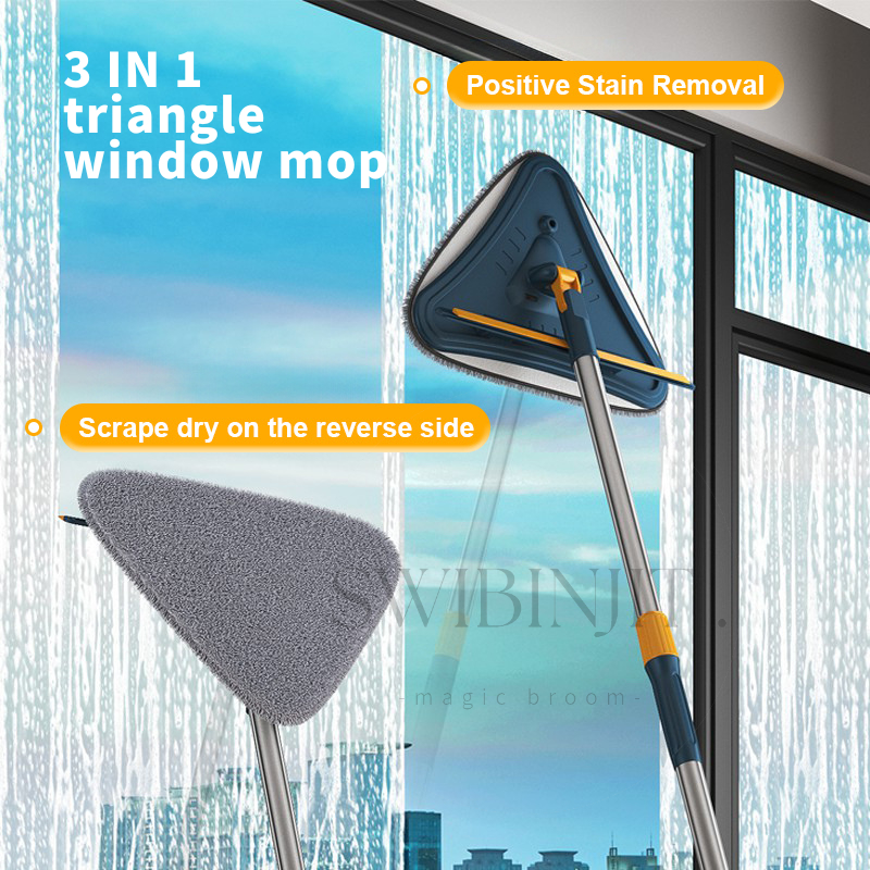 🔥Ship 24h🔥Multifunctional Cleaner Rotating Triangle Mop Floor Brush ...