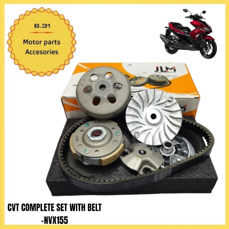 JLM YAMAHA NVX NVX155 CVT TRANSMISSION SYSTEM SET PULLEY COMPLETE SET ...