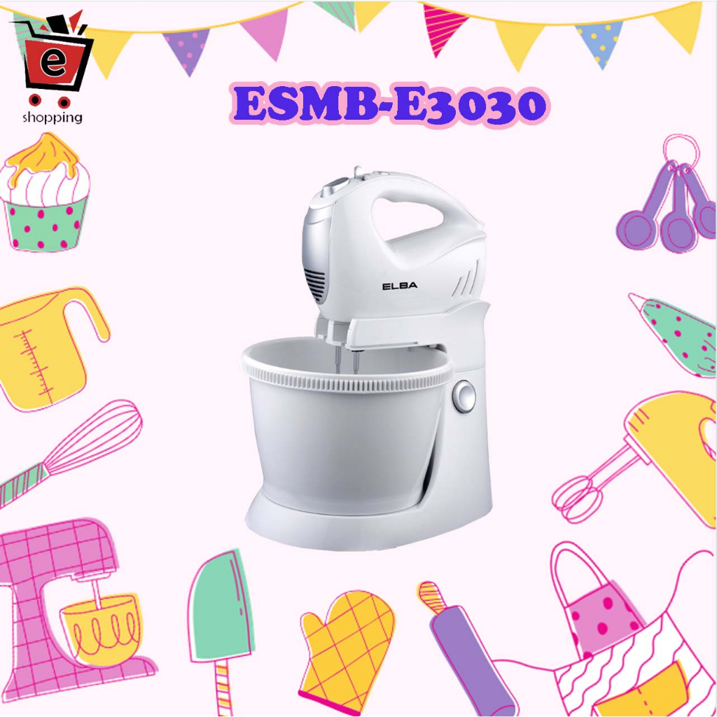 Elba 3L Stand Mixer With Turbo ESMB-E3030WH /ESMBE3030/台式打蛋机/ Mesin ...