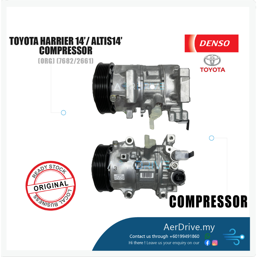 ORIGINAL DENSO TOYOTA HARRIER ZSU60 2014 /ALTIS ZRE172 2014 6PK 6SES14C ...