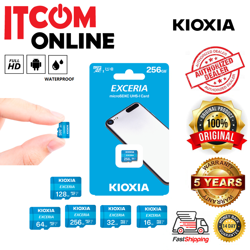 KIOXIA microSD HC10 EXCERIA (16GB/32GB/64GB/128GB/256GB) 100MB/S MEMORY CARD | Shopee Malaysia