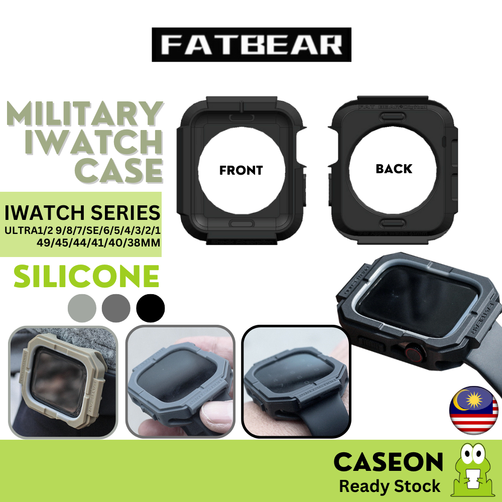 FATBEAR MILITARY GRADE Rubber Silicone Watch Case for iWatch Series ...