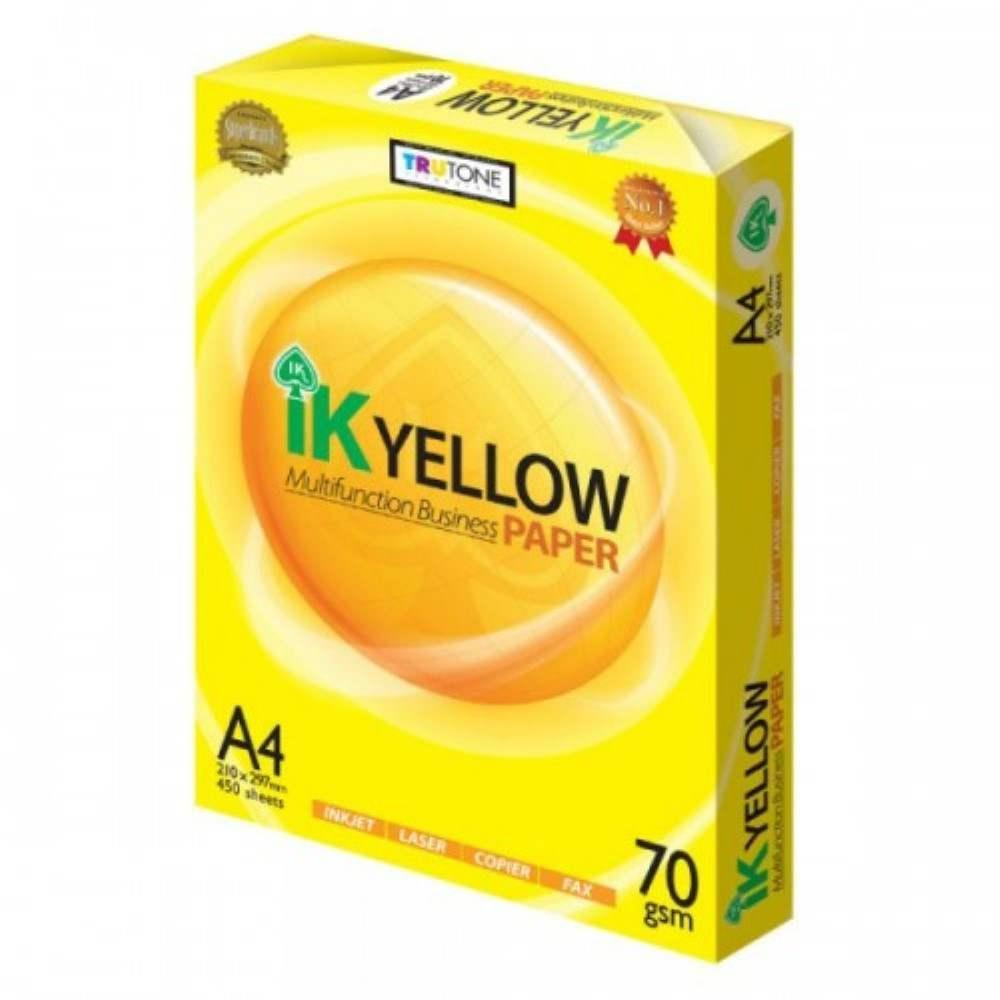 IK YELLOW A4 COPIER PAPER 70 GSM / 80 GSM (450 SHEETS/REAM) | Shopee ...