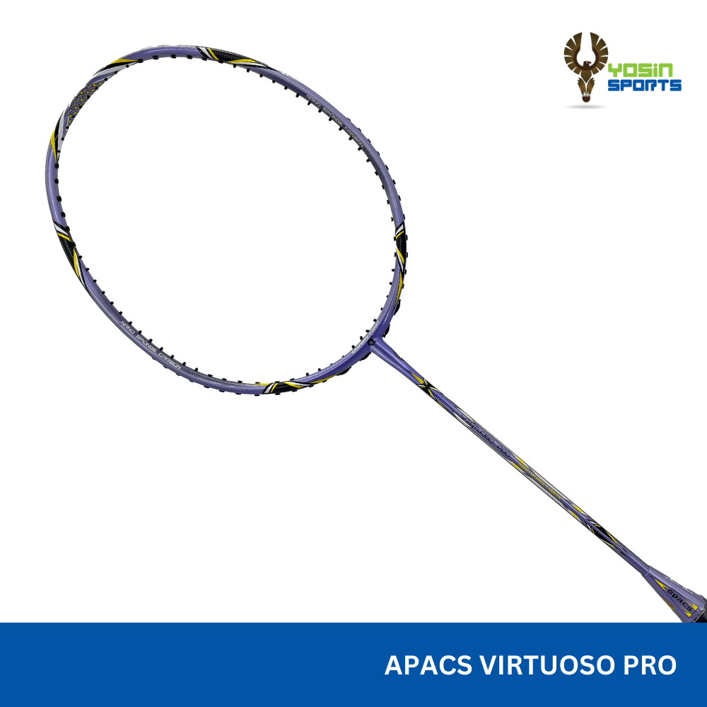 APACS VIRTUOSO PRO Badminton Racket + Free String & Grip (UNSTRUNG ...