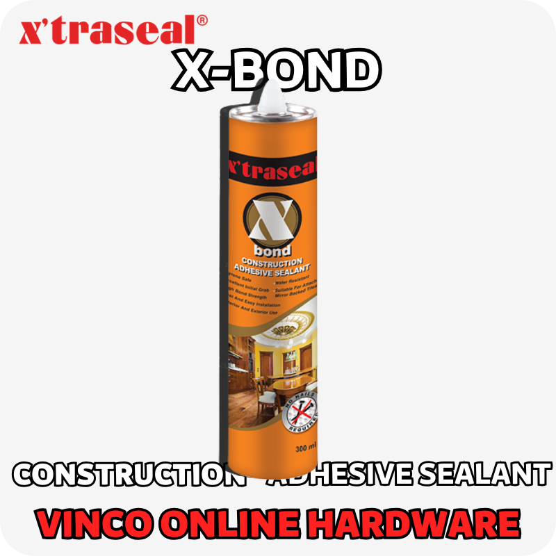 X'TRASEAL X-BOND CONSTRUCTION ADHESIVE SILICONE SEALANT 300ML | Shopee ...