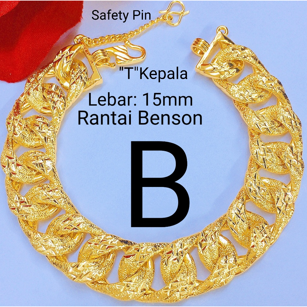 💥ADA COP 916💥(BCE50) EMAS BANGKOK ADULT CURB BRACELET RANTAI TANGAN ...
