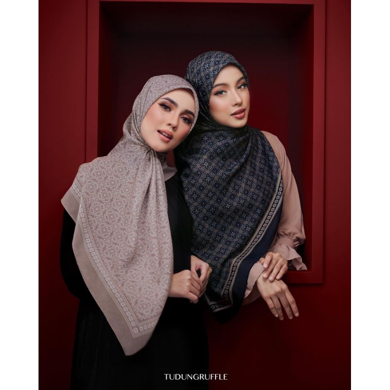 TUDUNG RUFFLE: MARAKKECH/MARRAKECH 2.0 Bawal/Shawl Cotton Voile/Satin ...