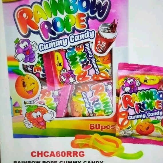jelly gummy,jeli gummy, rainbow rope Gummy Candy,Double Fruit roll 1 ...