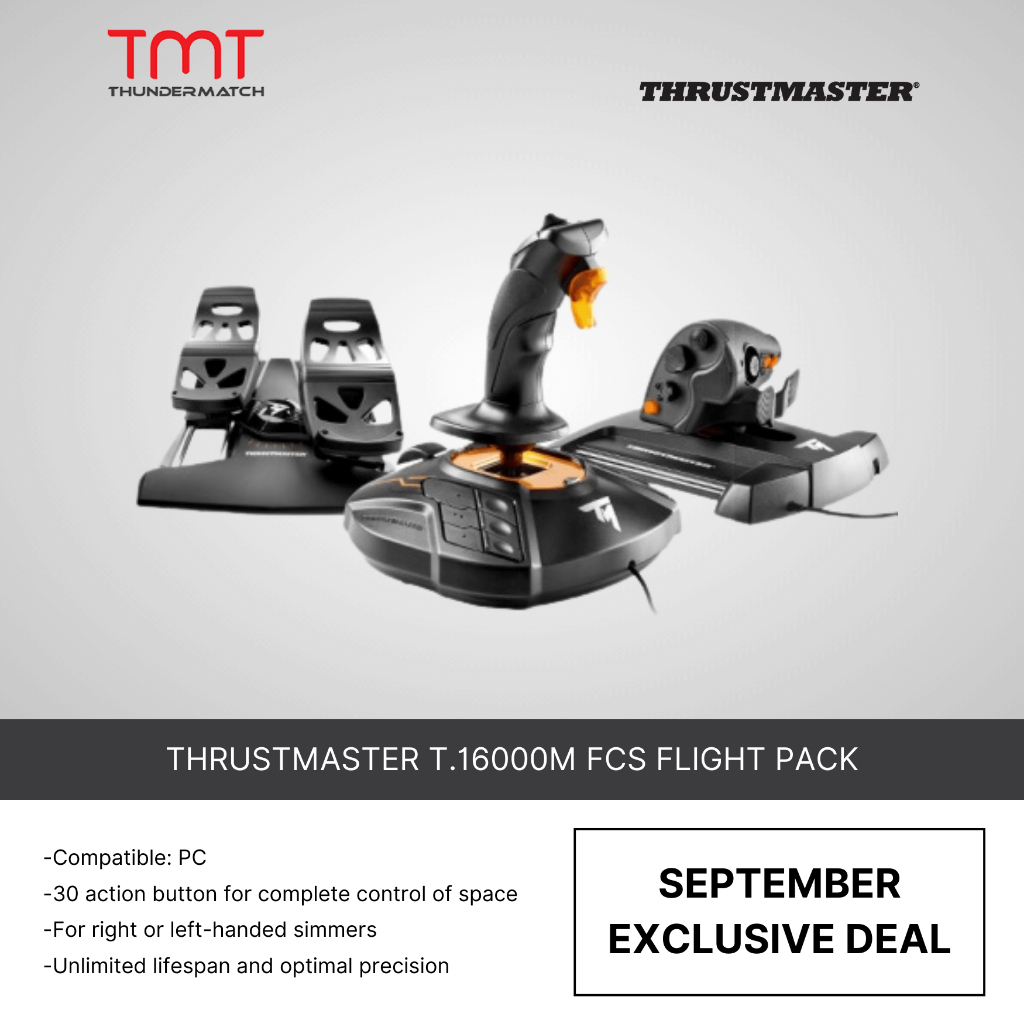 Thrustmaster T1.6000M Racing Gaming Controller / Flight Pack FCS HOTAS ...