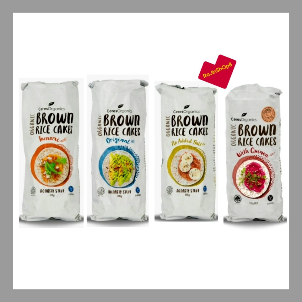 CERES ORGANIC BROWN RICE CAKES - Original / No Added Salt / Tamari ...