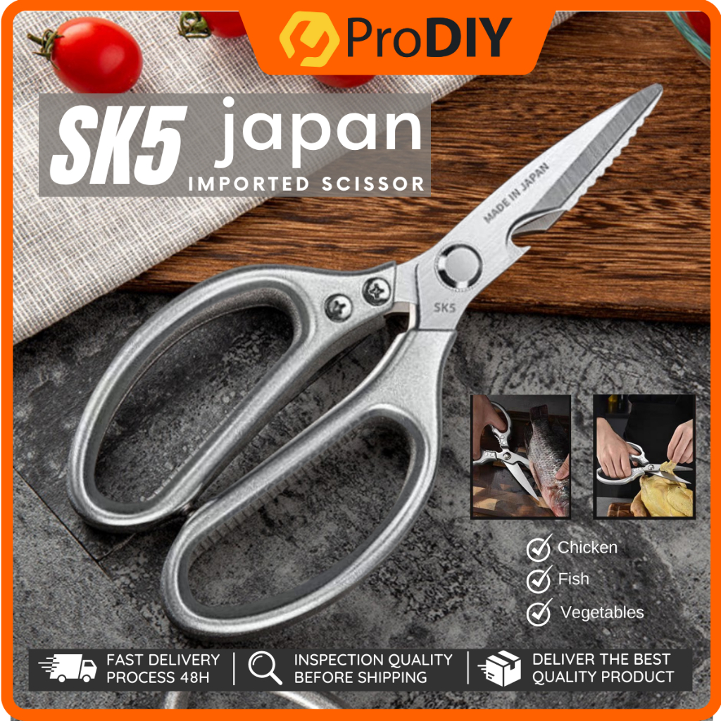 SK5 Japan Imported Multipurpose Heavy Duty Kitchen Scissor Chicken Bone ...