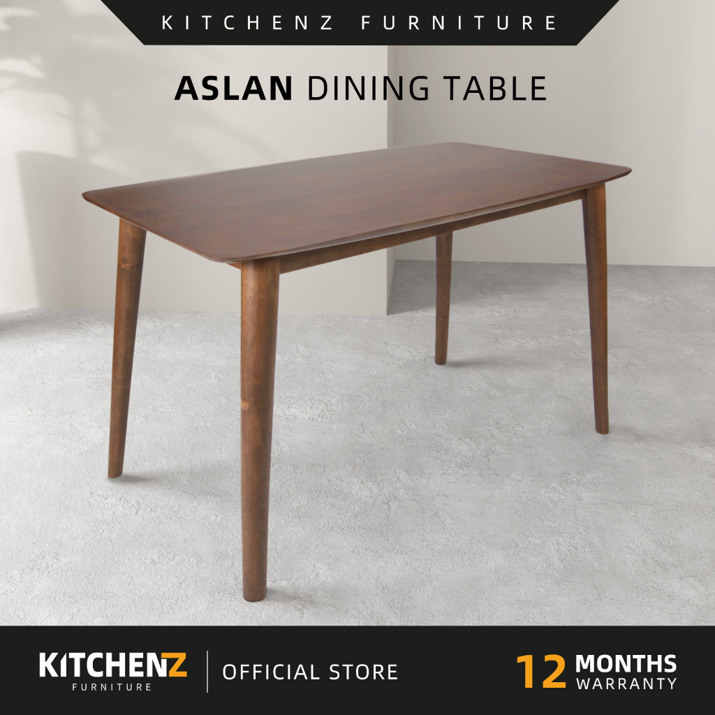 KitchenZ Sabah Aslan Solid Wood Dining Table with Rounded Corner-HMZ-FN ...