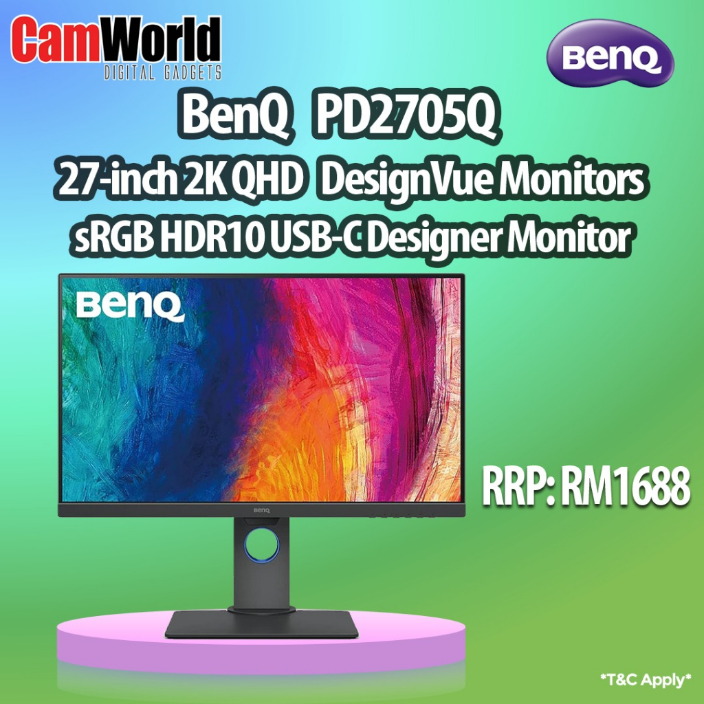 BENQ PD2705Q 27 INCH 2K QHD Design Vue Monitor sRGB HDR10 USB-C Designer Monitor | Shopee Malaysia
