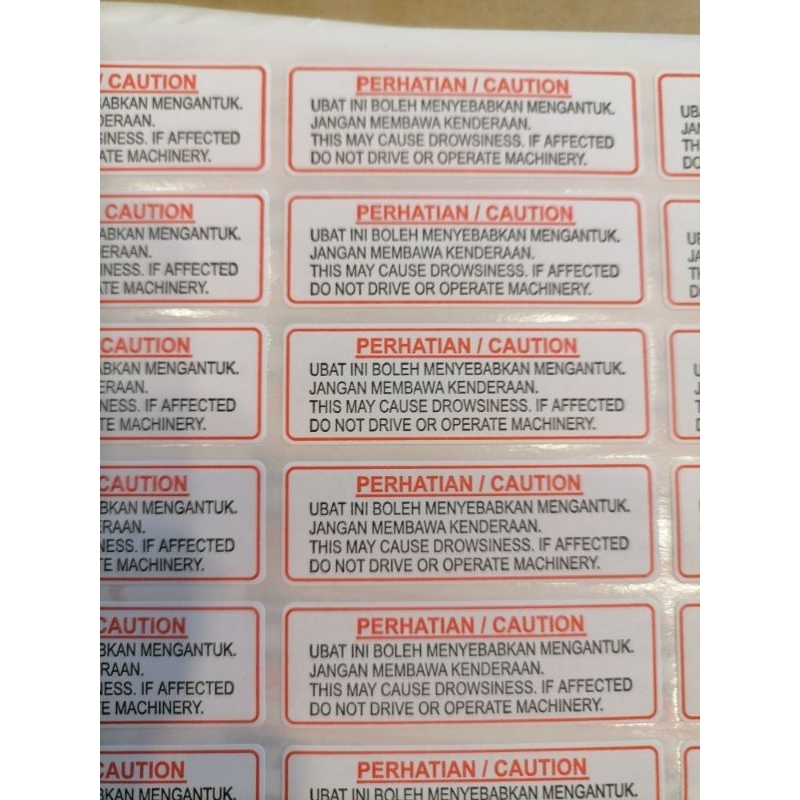 Caution label sticker | Shopee Malaysia