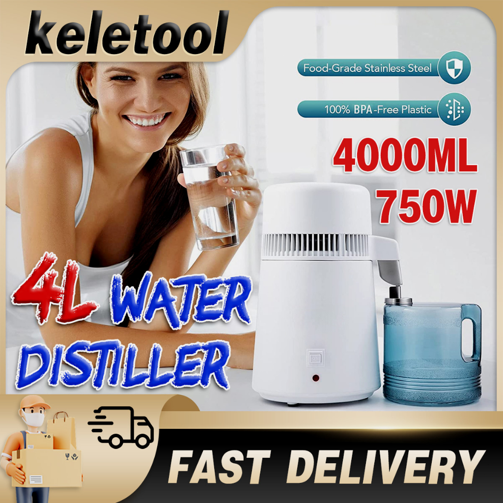 water distiller 750W Pure Water Distiller Water Purifier Container 304 ...