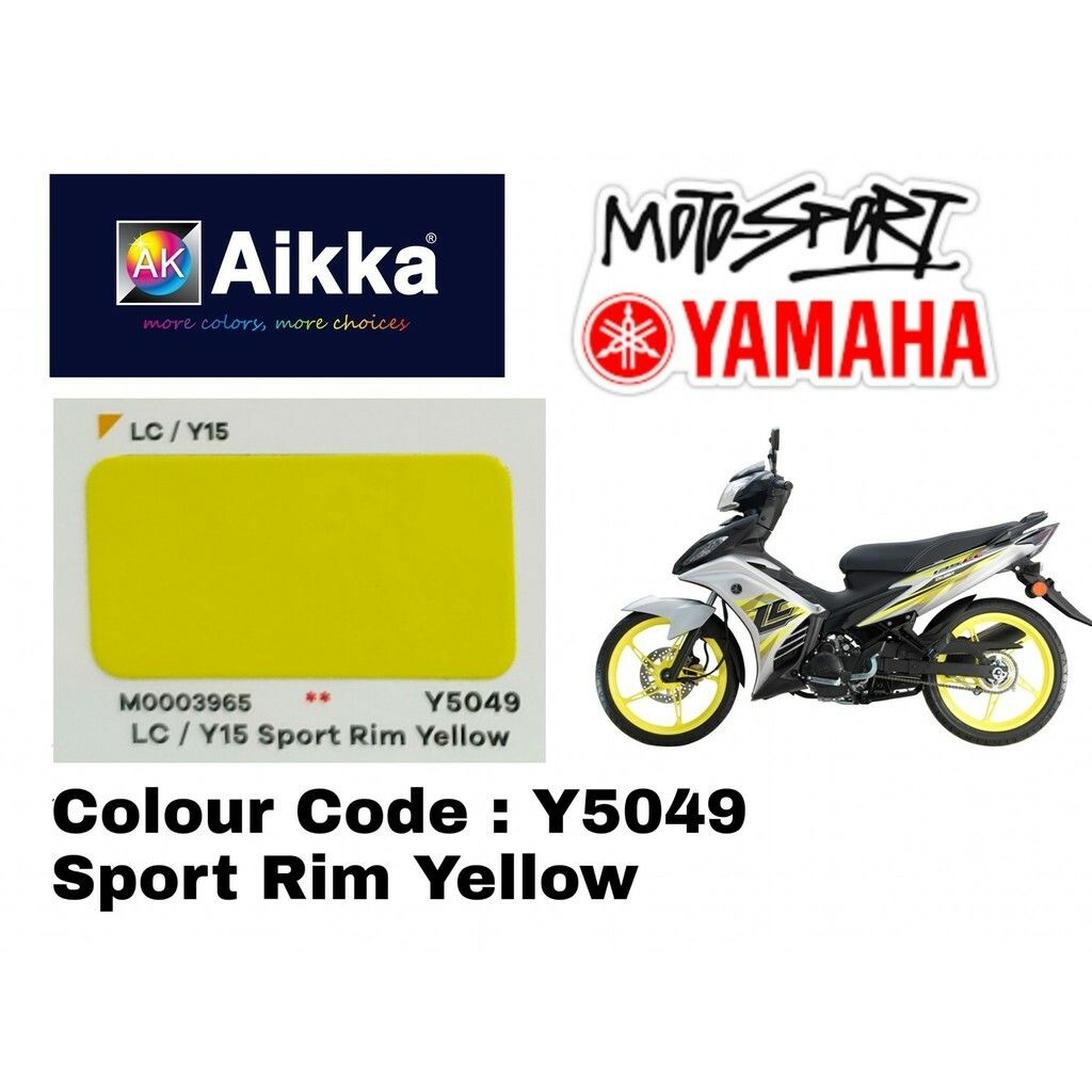 AIKKA Y5049 LC SPORT RIM YELLOW * YAMAHA Y15 / LC 2K MOTOR PAINT ...