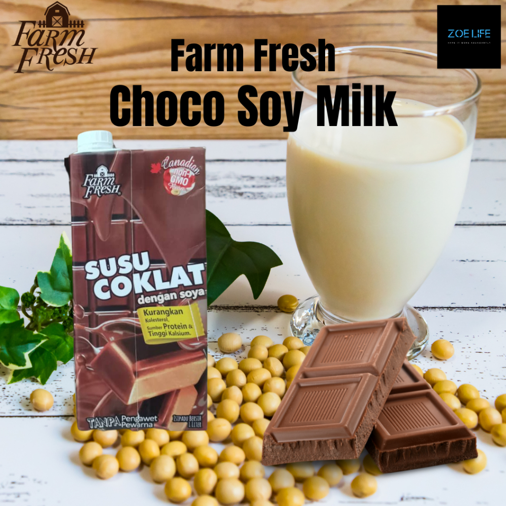 [Min Purchase 4 Bottles ] 1L Farm Fresh UTH Milk Soy Milk Chocolate ...