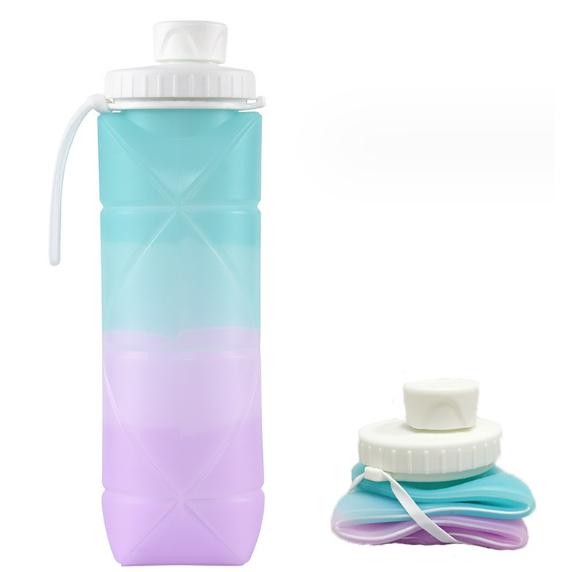 Fold Water Bottle Collapsible botol lipat Silicone Bottle Foldable 折叠水罐 ...