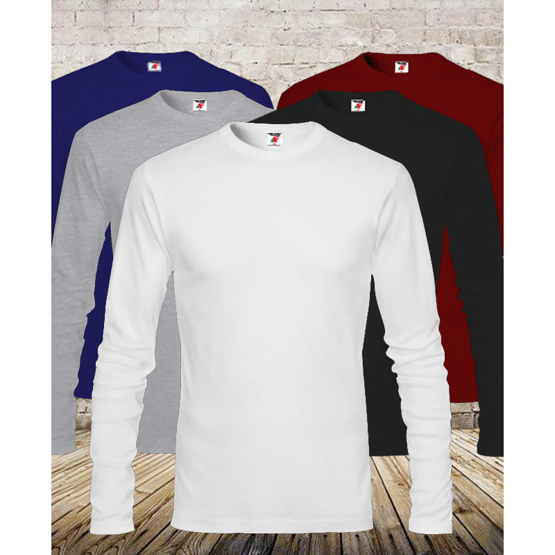 Premium Long Sleeve Plain T Shirt Lelaki Perempuan Unisex Men Women T