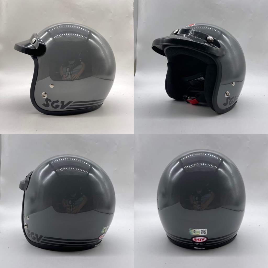 HELMET SGV 99 SGV 2TONE RACING STRIPE TRENDY HELMET SGV99 TOPI KELEDAR ...