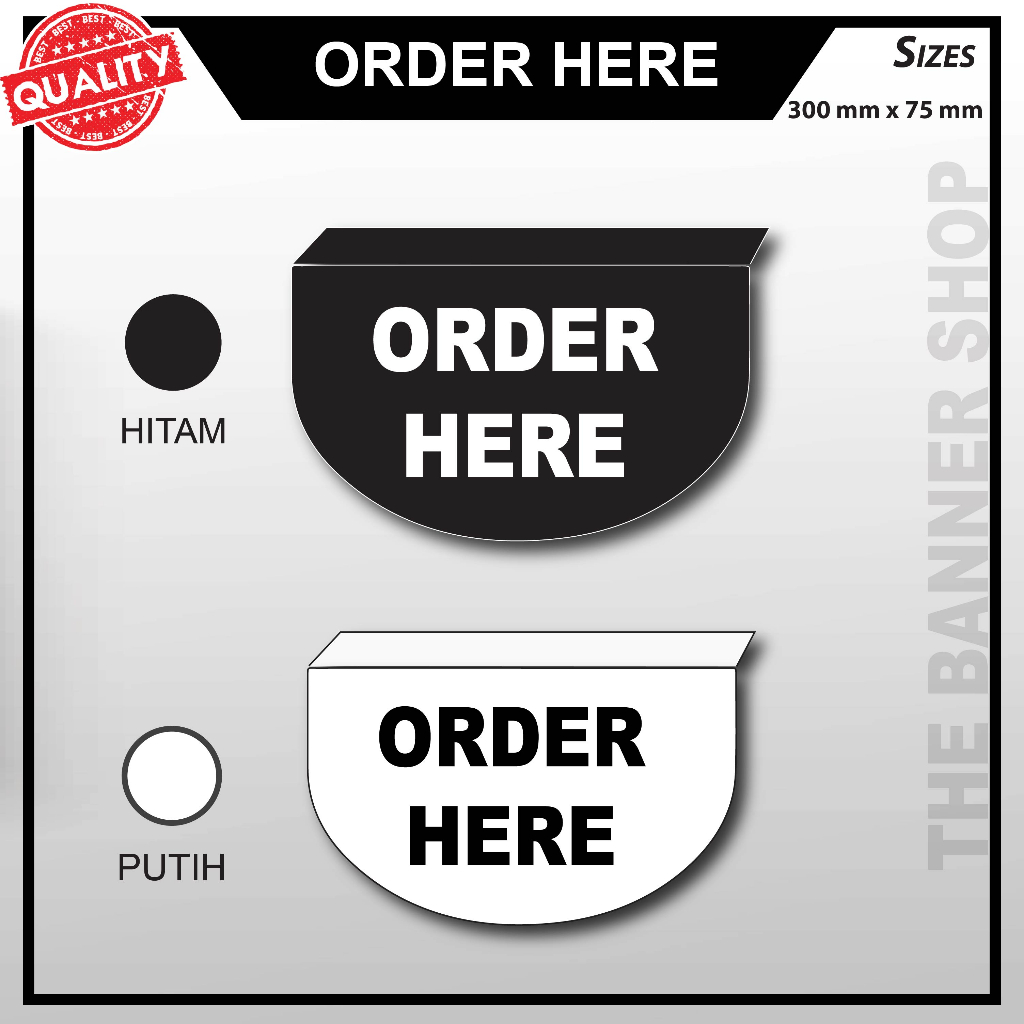 Please Order Here Sign, Pick Up Here Sign, Sila Bayar Di Sini Acrylic L ...