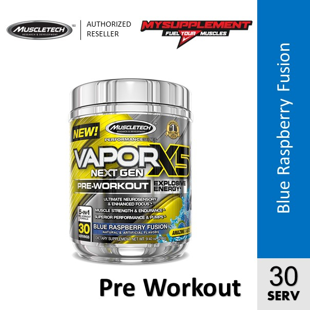 MuscleTech Vapor X5 Next Gen, 30 Servings - Preworkout Explosive Energy ...