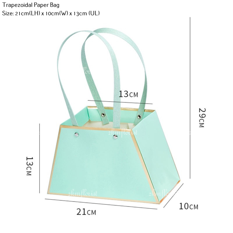 MACAROON TOTE BAG Rectangular Shaped Flower Paper Chain Handle Doorgift ...