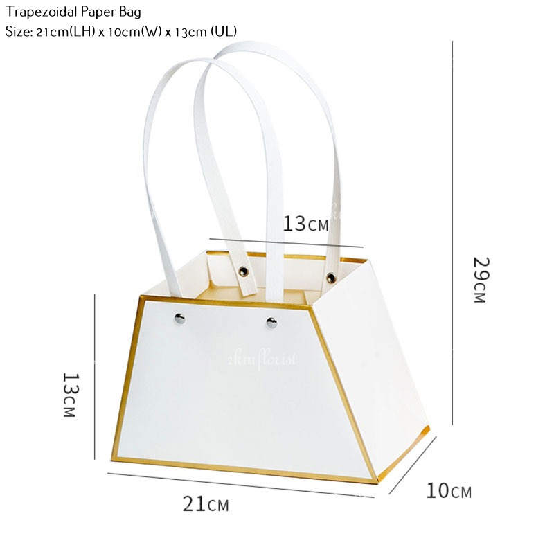 MACAROON TOTE BAG Rectangular Shaped Flower Paper Chain Handle Doorgift ...