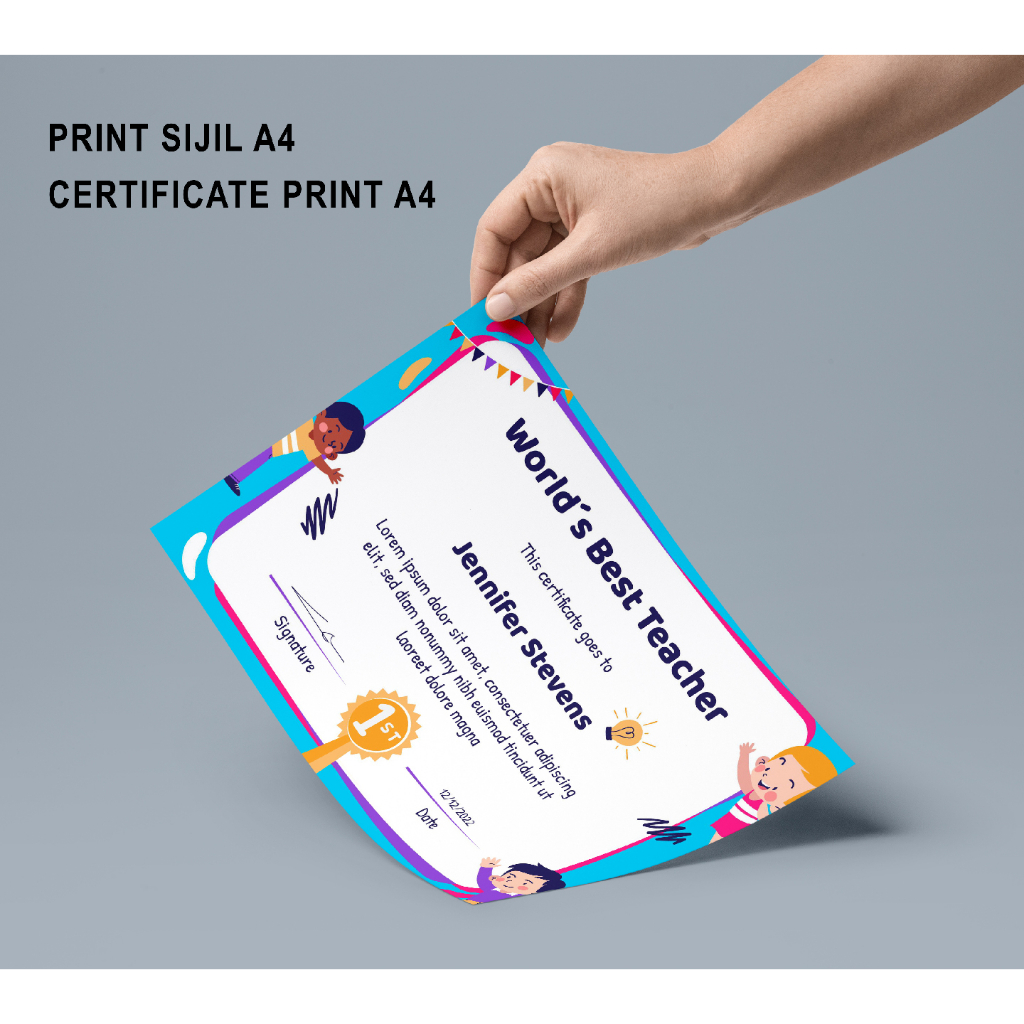 Print Sijil A4 / Certificate Print A4 | Shopee Malaysia