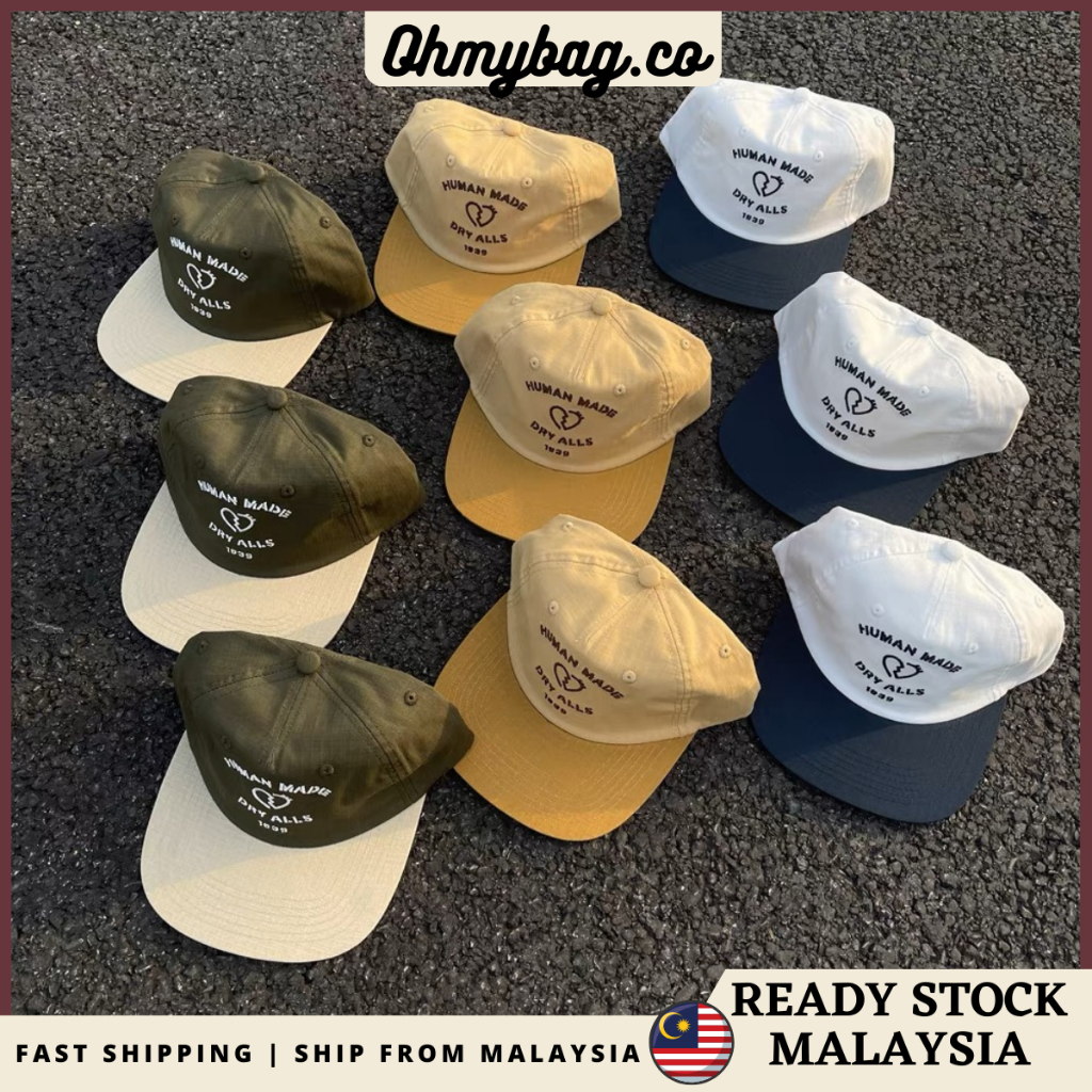 🇲🇾 23ss Japanese's Human Made Embroidery Color matching Cap Unisex Cap ...