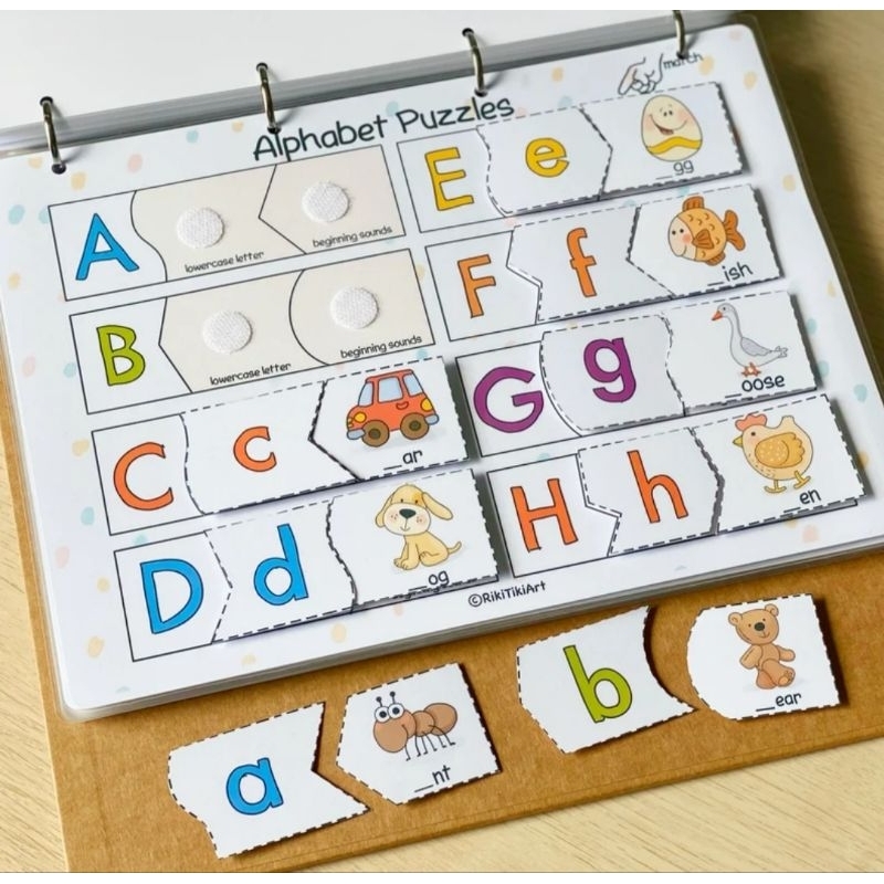 [Laminated] ABC 4 PAGES busy book & quiet book for kid early learning ...