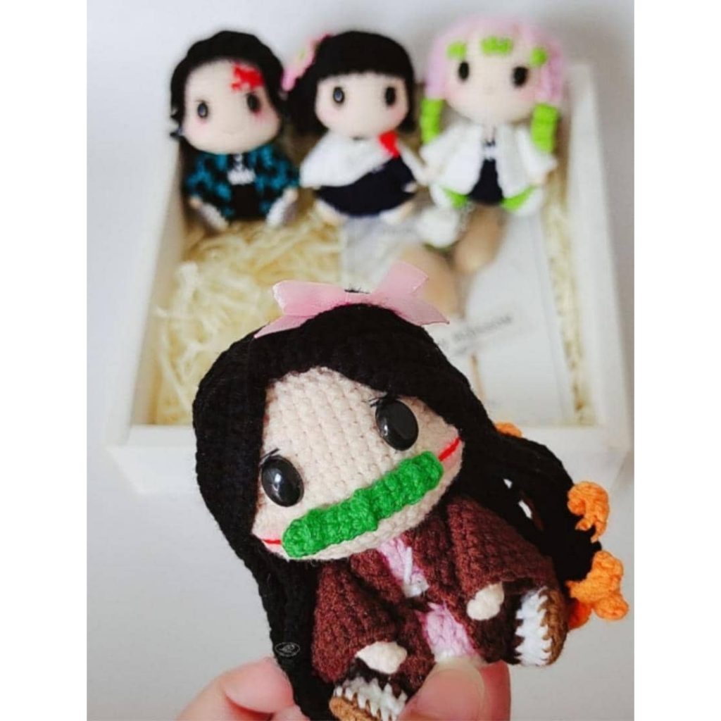 14 [PDF file] Kamado Nezuko Doll E crochet pattern / Amigurumi (in chinese) 弥豆子玩偶图解 不是成品 ...