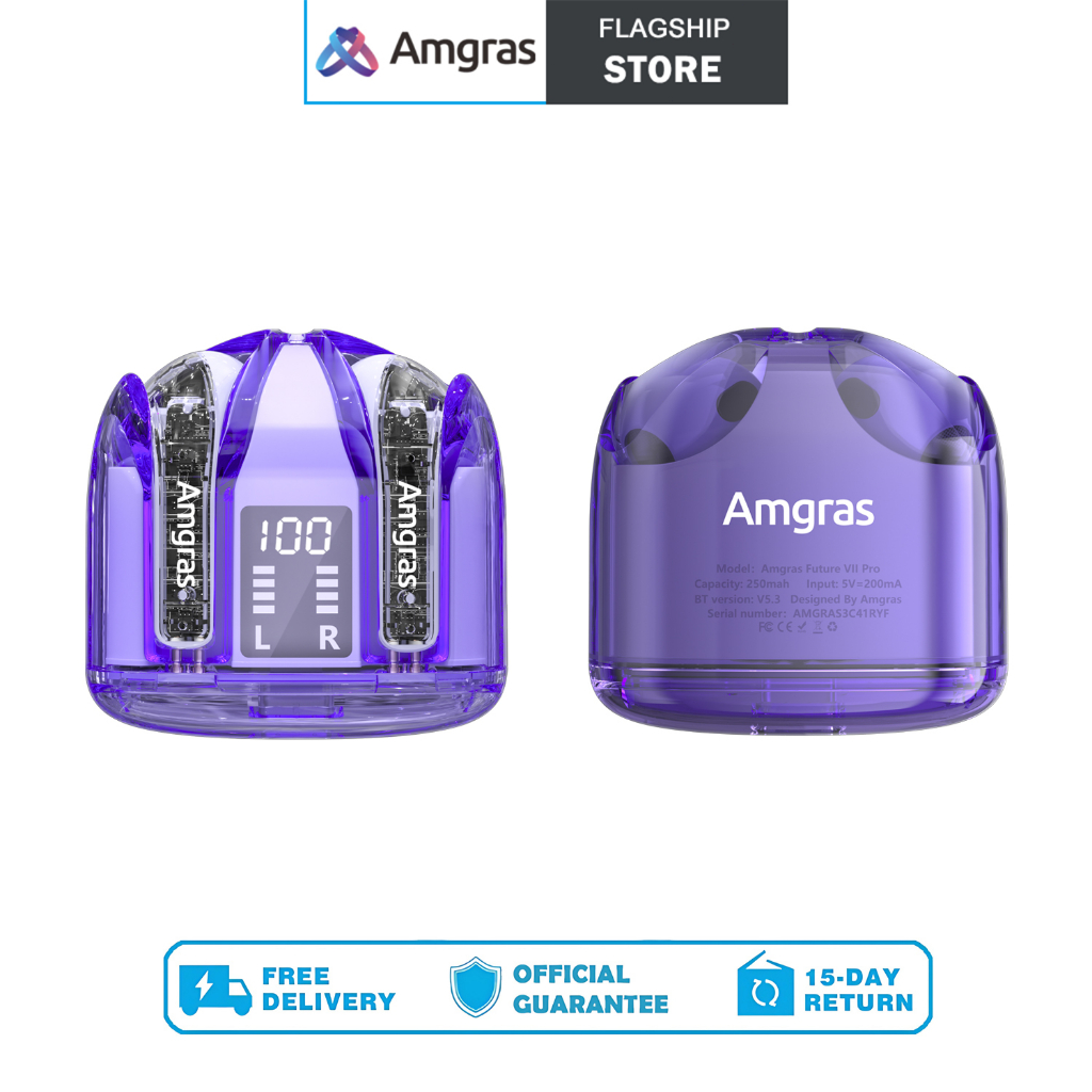 Amgras Future VII Pro Bluetooth Earphone Targeted Environment Noise ...