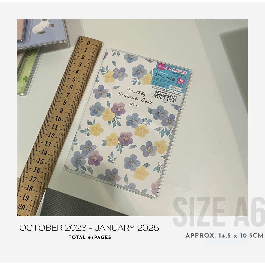 DAISO Planner / Monthly Schedule Book 2024 2023 / Size A5, B6, A6 ...