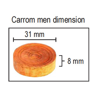 Ashwin Carrom Men Carrom seed coin Wooden GOOD BREAK In Wooden Box Buah ...
