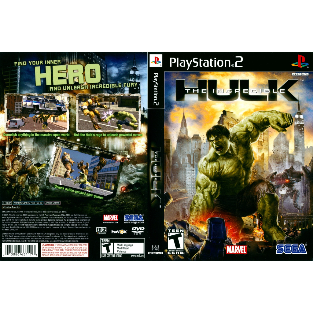 PS2 DVD Games The Incredible Hulk | Shopee Malaysia