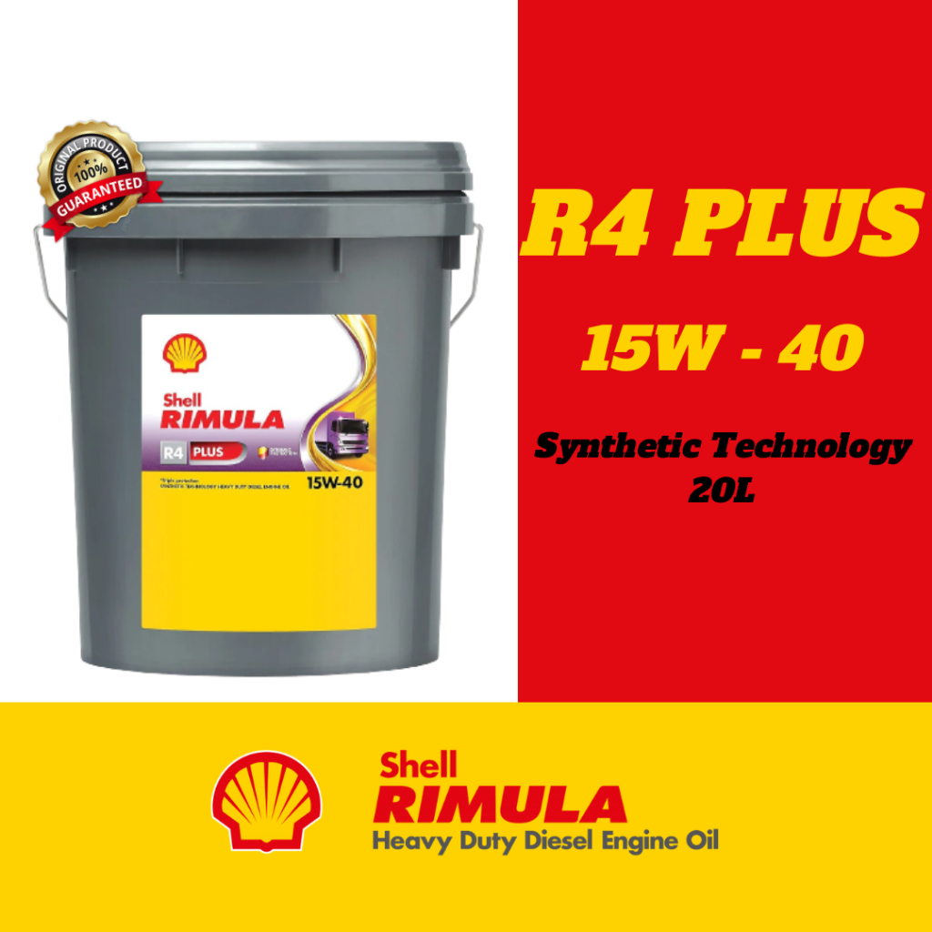 Shell Rimula R5 / R6 / R4 Plus (20Liter) Synthetic Technology Minyak ...