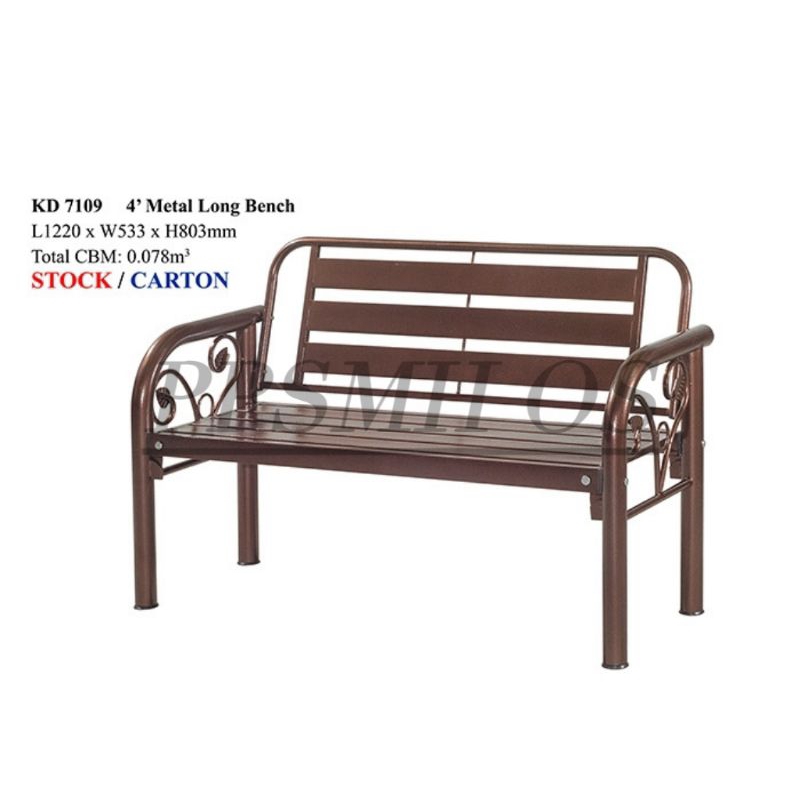 Single/4"/5"MetalBenchChair/LongBench/OutdoorBench | Shopee Malaysia