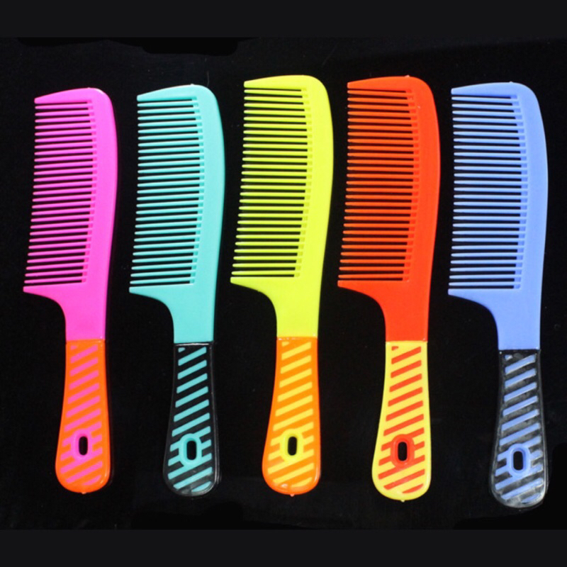 Colourful Wide tooth flat comb Texture comb Detangle tooth comb fish ...