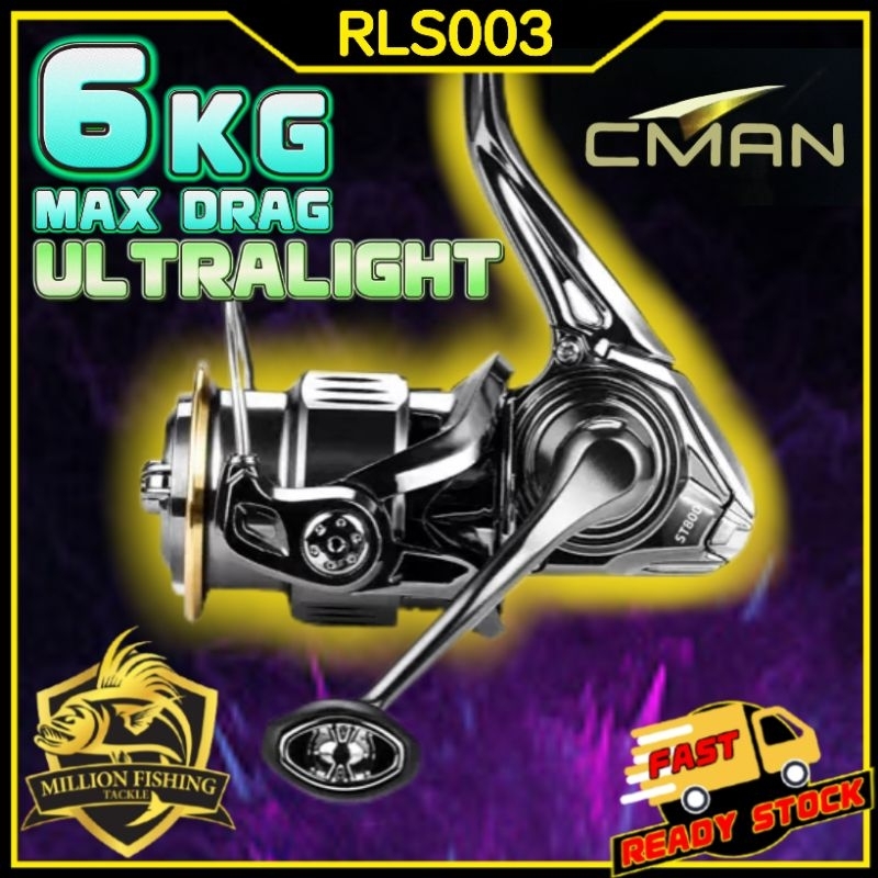 【RLS003 CMAN】ULTRA Light Mesin Spinning Reel CMAN High Quality Mesin ...