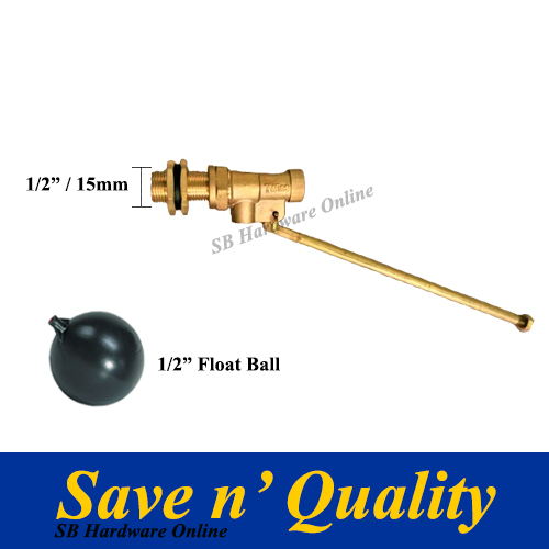 [HEAVY DUTY ] TWINS ENGLAND BRASS FLOAT VALVE (1/2”) C/W POLY FLOAT ...