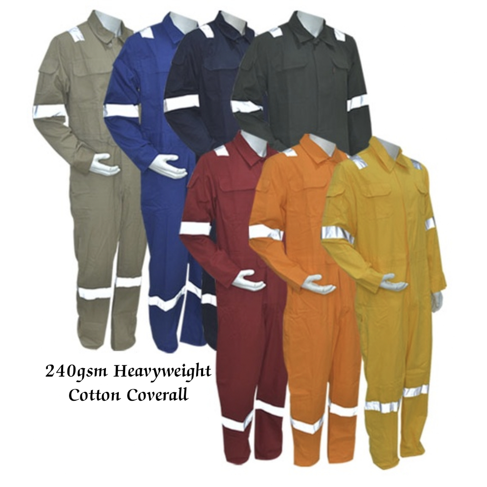 Exclusive Heavyweight 240gsm Safety Cotton Coverall / Overall with ...