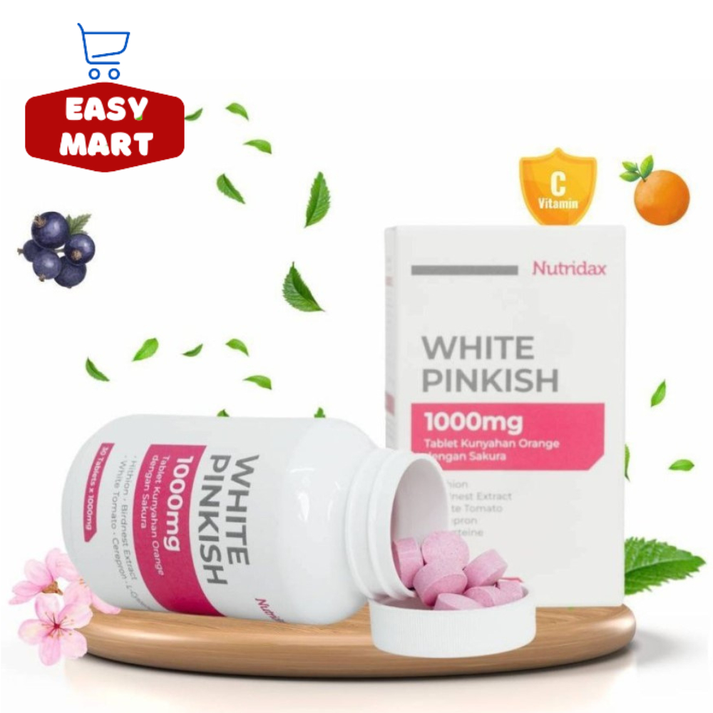 NUTRIDAX WHITE PINKISH 1000MG TABLET KUNYAHAN ORANGE DENGAN SAKURA ...