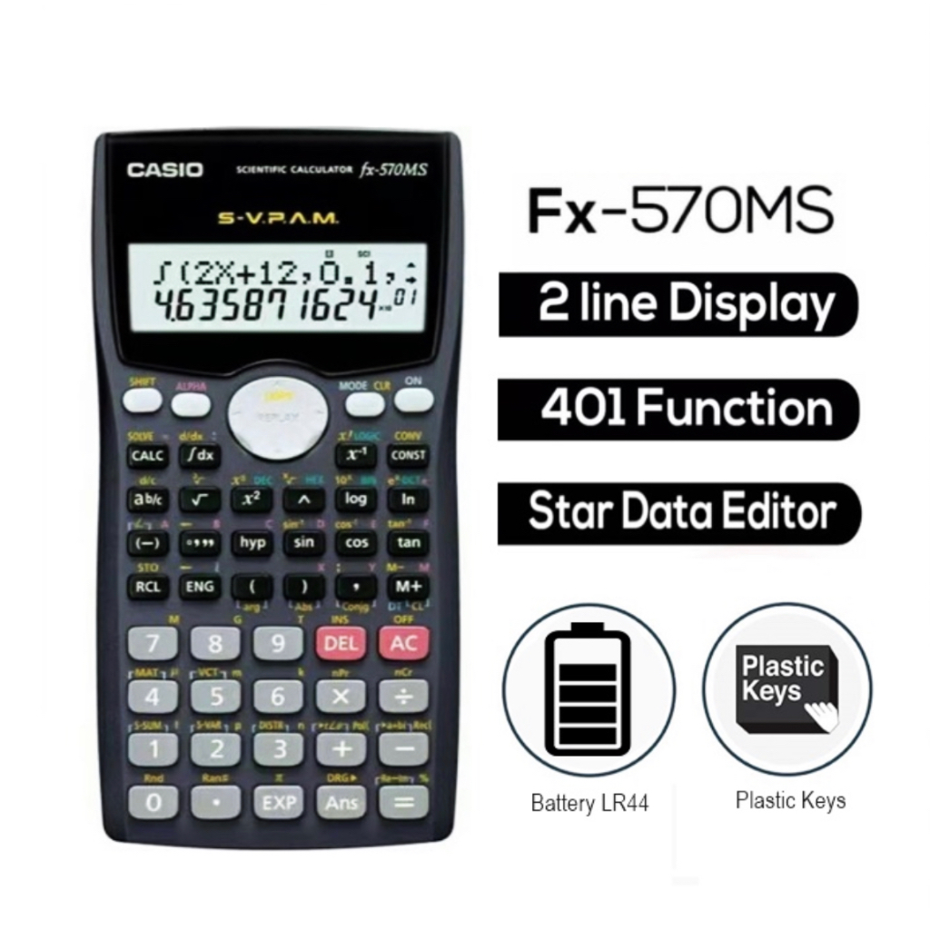 Casio Scientific Calculator (FX-570MS Model) | Shopee Malaysia