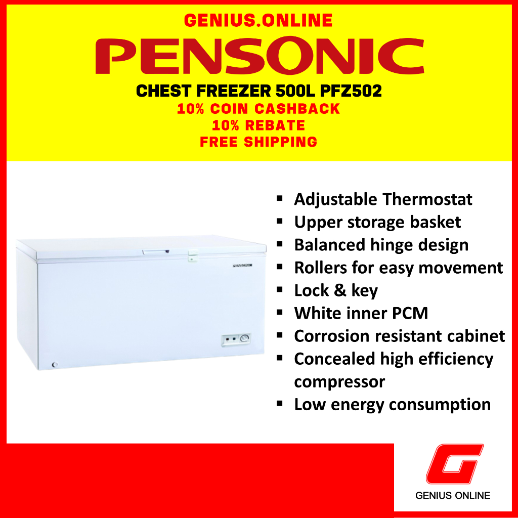 PENSONIC Chest Freezer (500L) PFZ502 | Shopee Malaysia