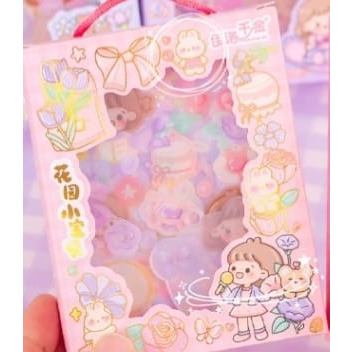 DIY Goo Card Keychain Set Cartoon PET Waterproof Stickers DIY Cuckoo ...