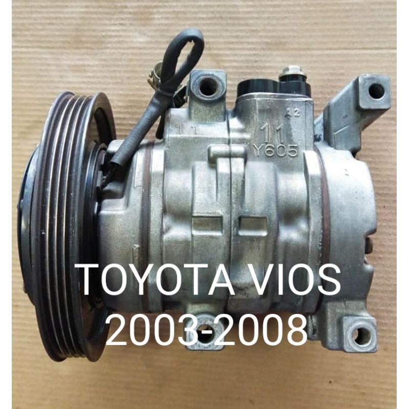 TOYOTA VIOS 2003-2008 DENSO ORIGINAL AC COMPRESSOR (HALFCUT) | Shopee ...