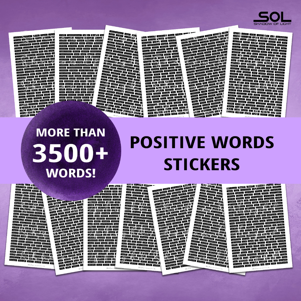 Journal Words Printable Stickers | Digital Download | Positive Words ...