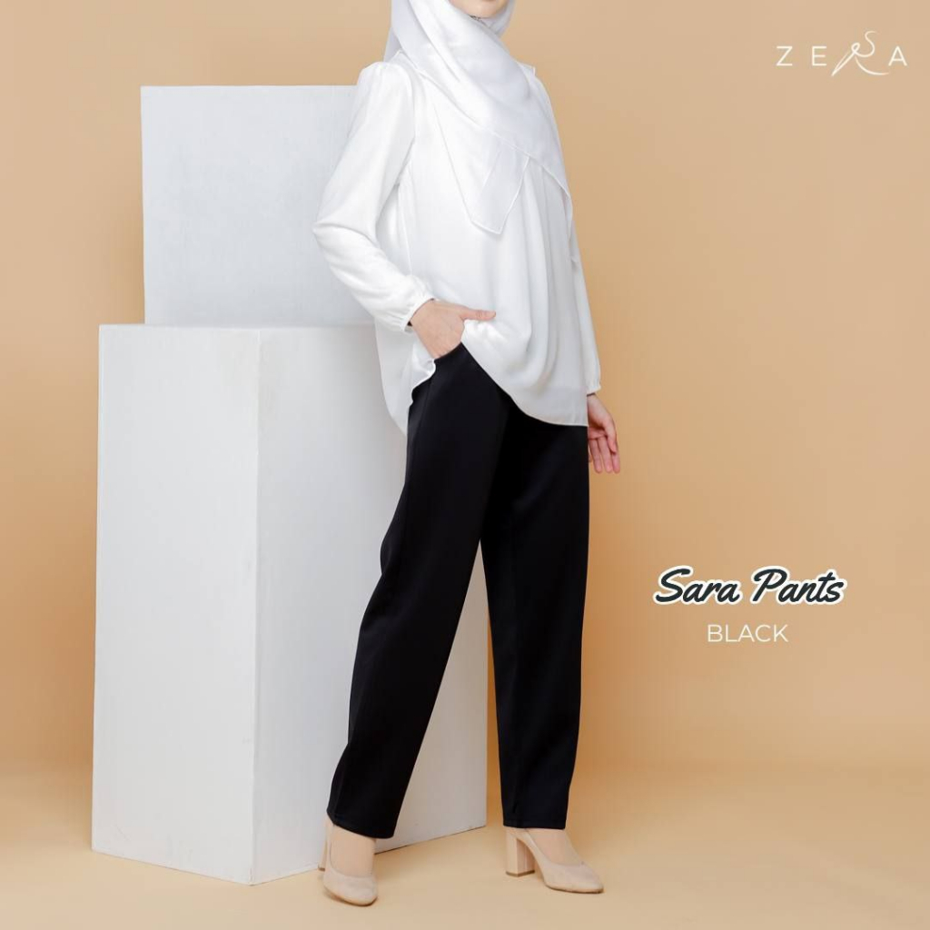 (Z) Sara Pants Part1: Tapered Cut Ironless Stretchable Pants Seluar Tak ...