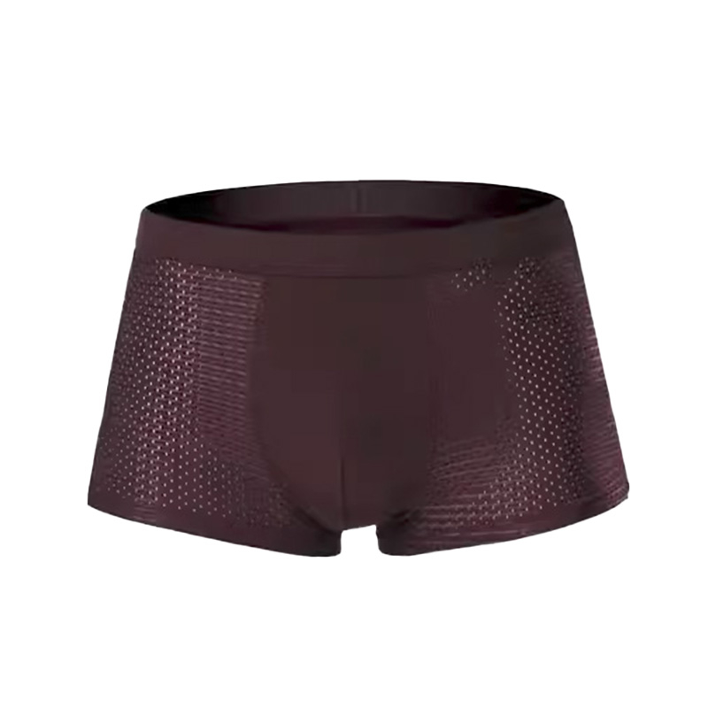 《Mega Deal》Mesh Men Solid Breathable Comfortable Bamboo Fiber Boxer ...